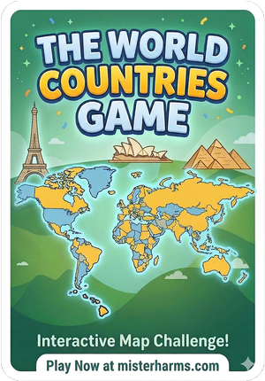 Interactive World Countries Quiz Game: Can You Name Every Country?
