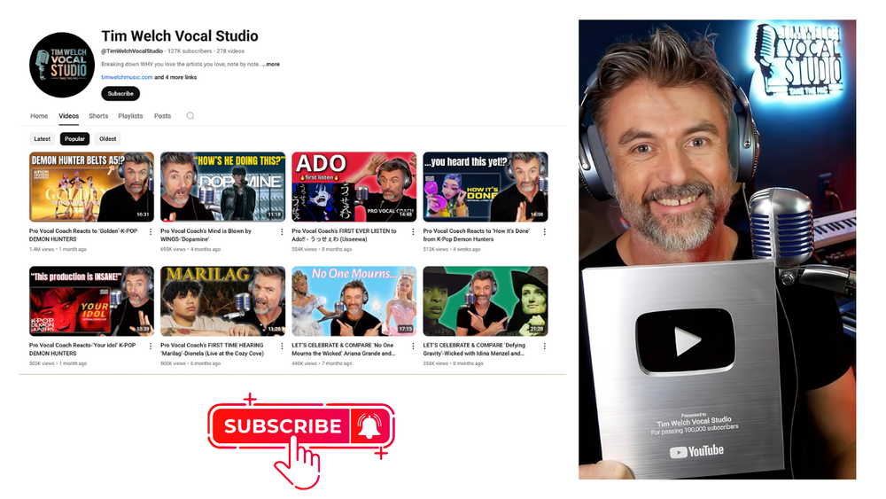 Singing Lessons From Real Vocal Coaches | Tim Welch Vocal Studio