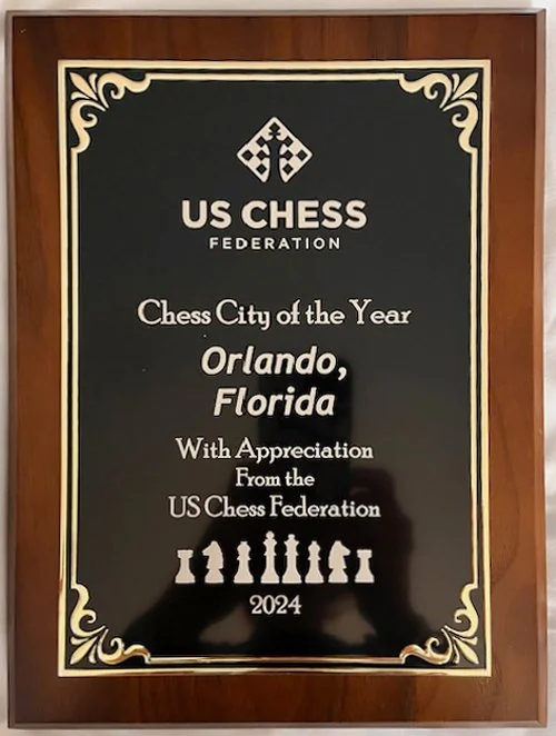 USCF 2024 Annual Awards Ceremony: CFCC Accepting "Chess City of the ...