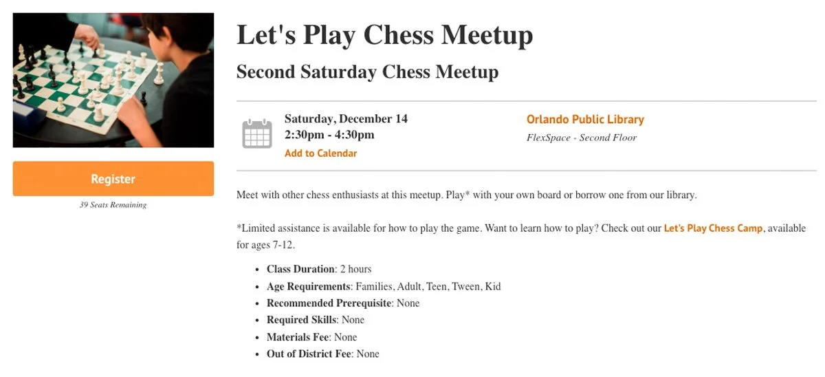 Chess Clubs — Central Florida Chess Club
