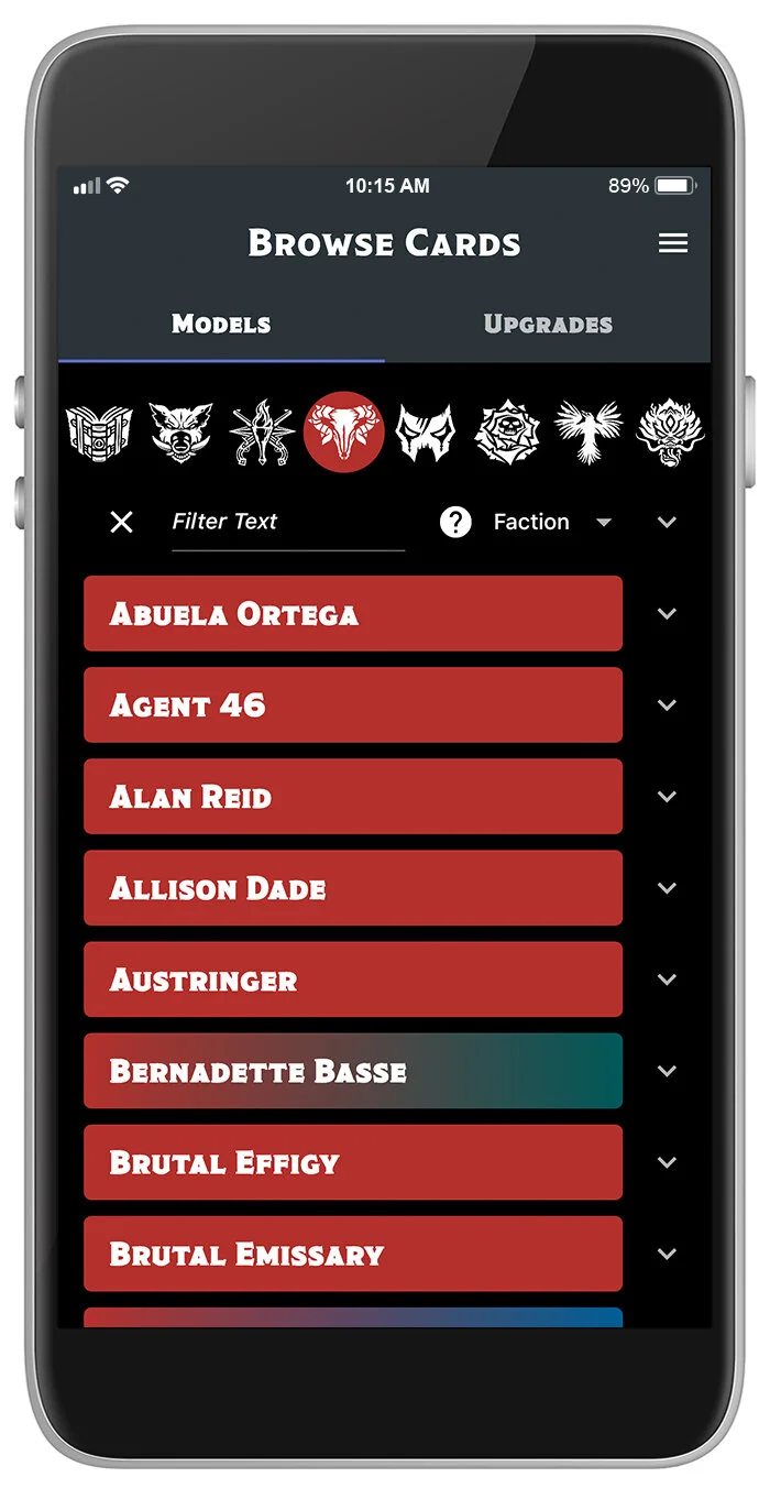 M3E Crew Builder App — Wyrd Games