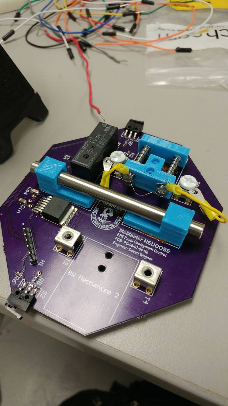 Constructed Solar Panel Deployment Mechanism — McMaster NEUDOSE Constructed Solar Panel Deployment Mechanism — McMaster NEUDOSE