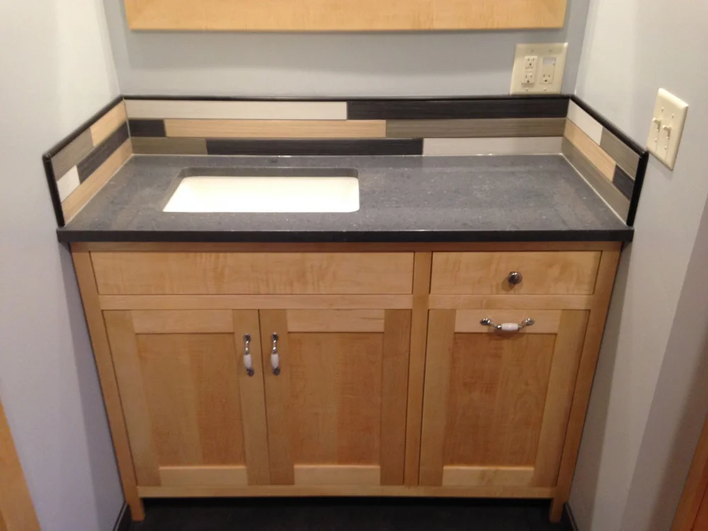 Modern Maple Granite Floating Bathroom Vanity