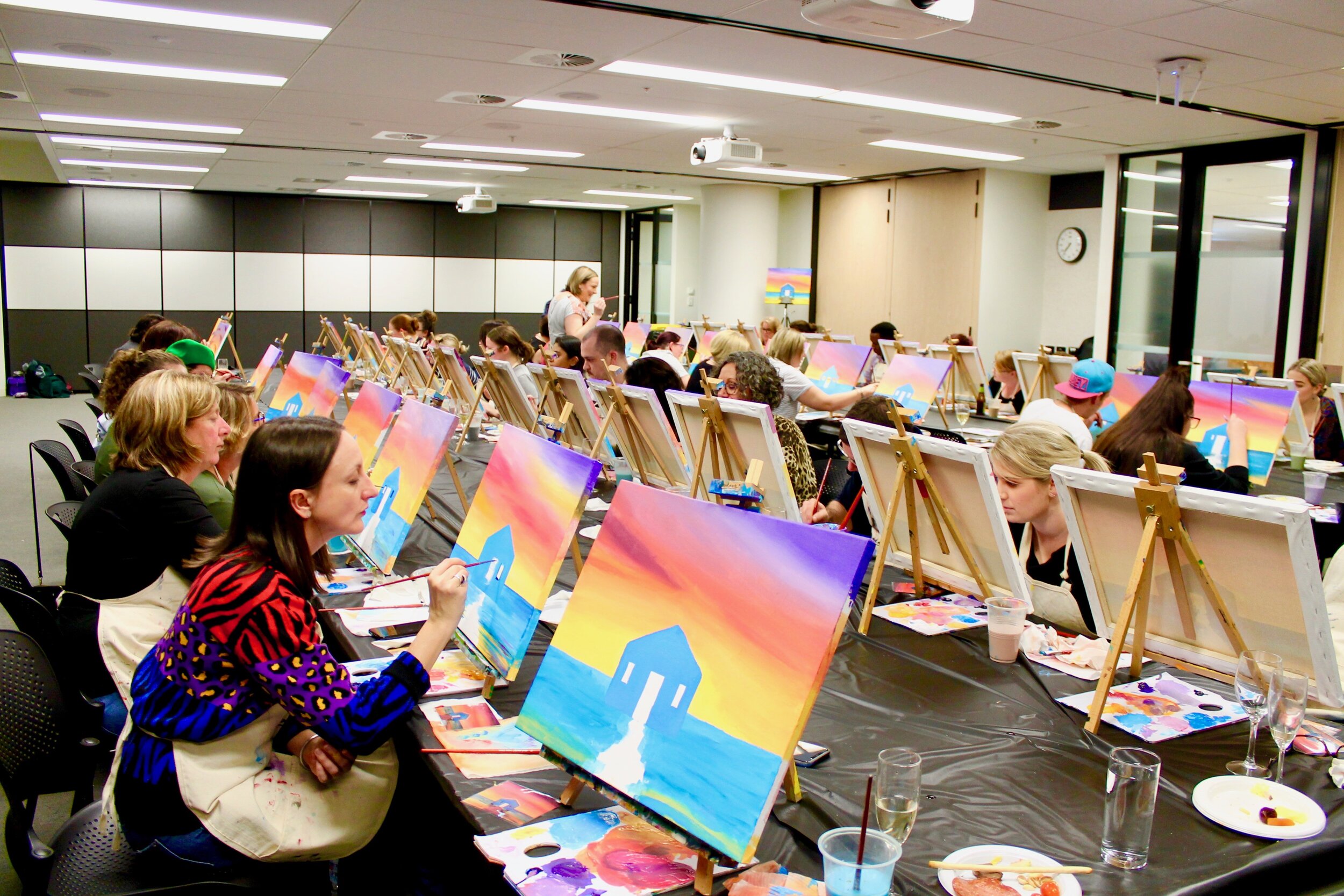 Paint & Sip Classes Perth - Corporate Event Information | Cabernet & Canvas