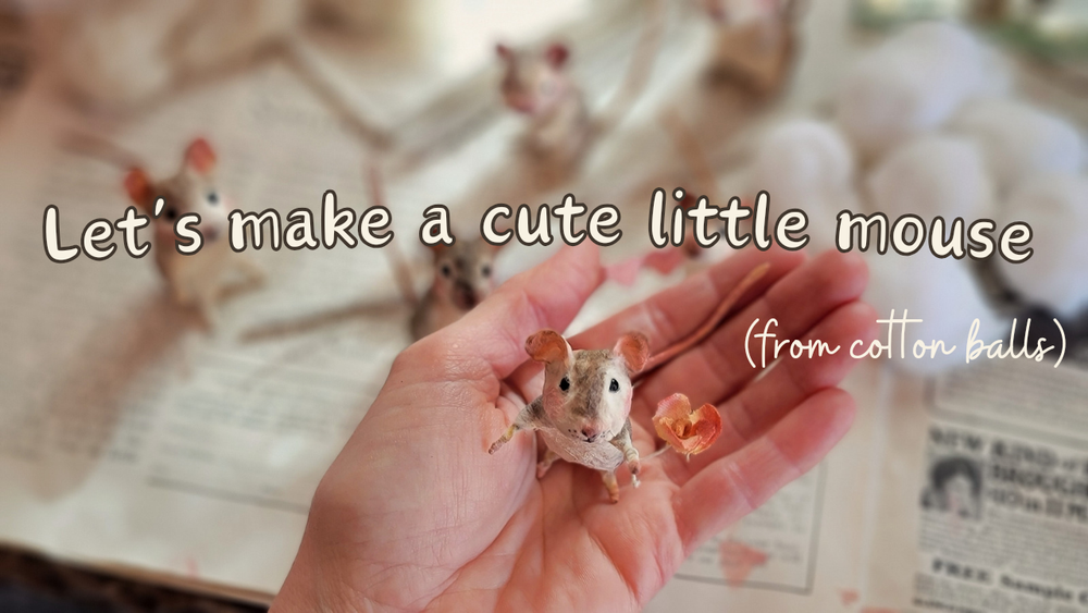 Make a mouse: spun cotton tutorial — Rosanna at Sweet Haven