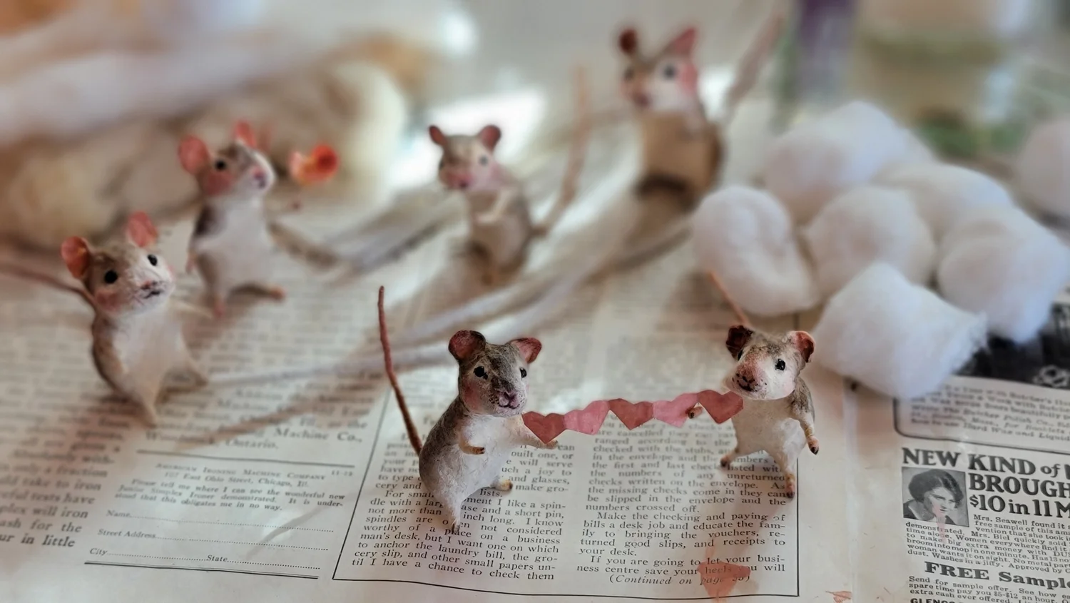 Make a mouse: spun cotton tutorial — Rosanna at Sweet Haven