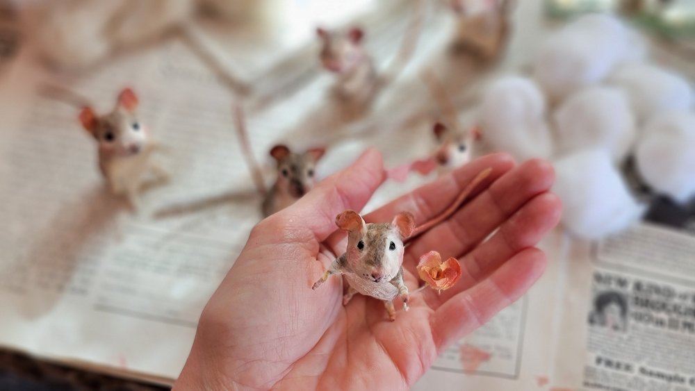 Make a mouse: spun cotton tutorial — Rosanna at Sweet Haven