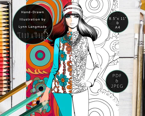 fashion adult coloring pages