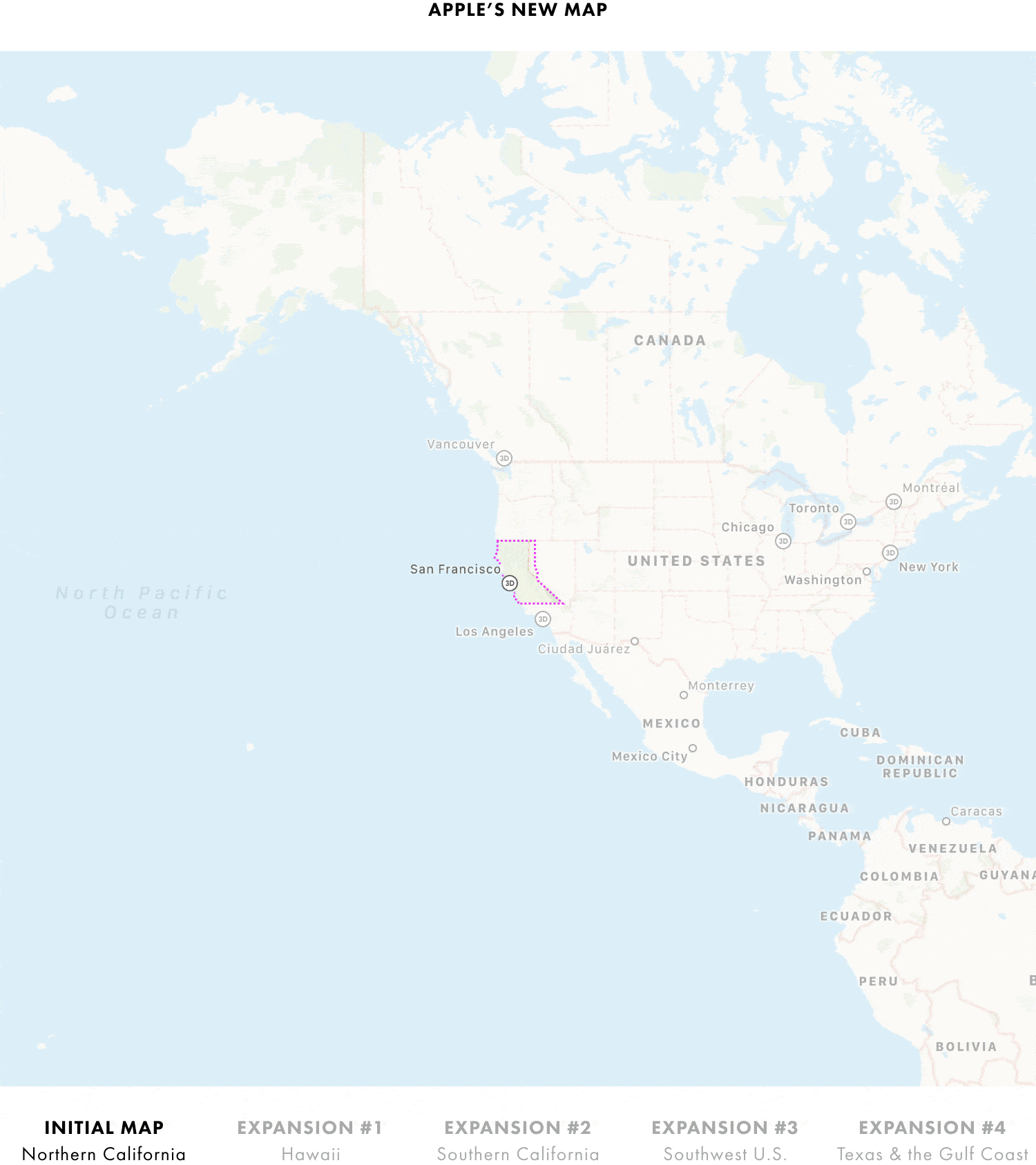 Apple’s New Map, Expansion #4: Texas & the Gulf Coast