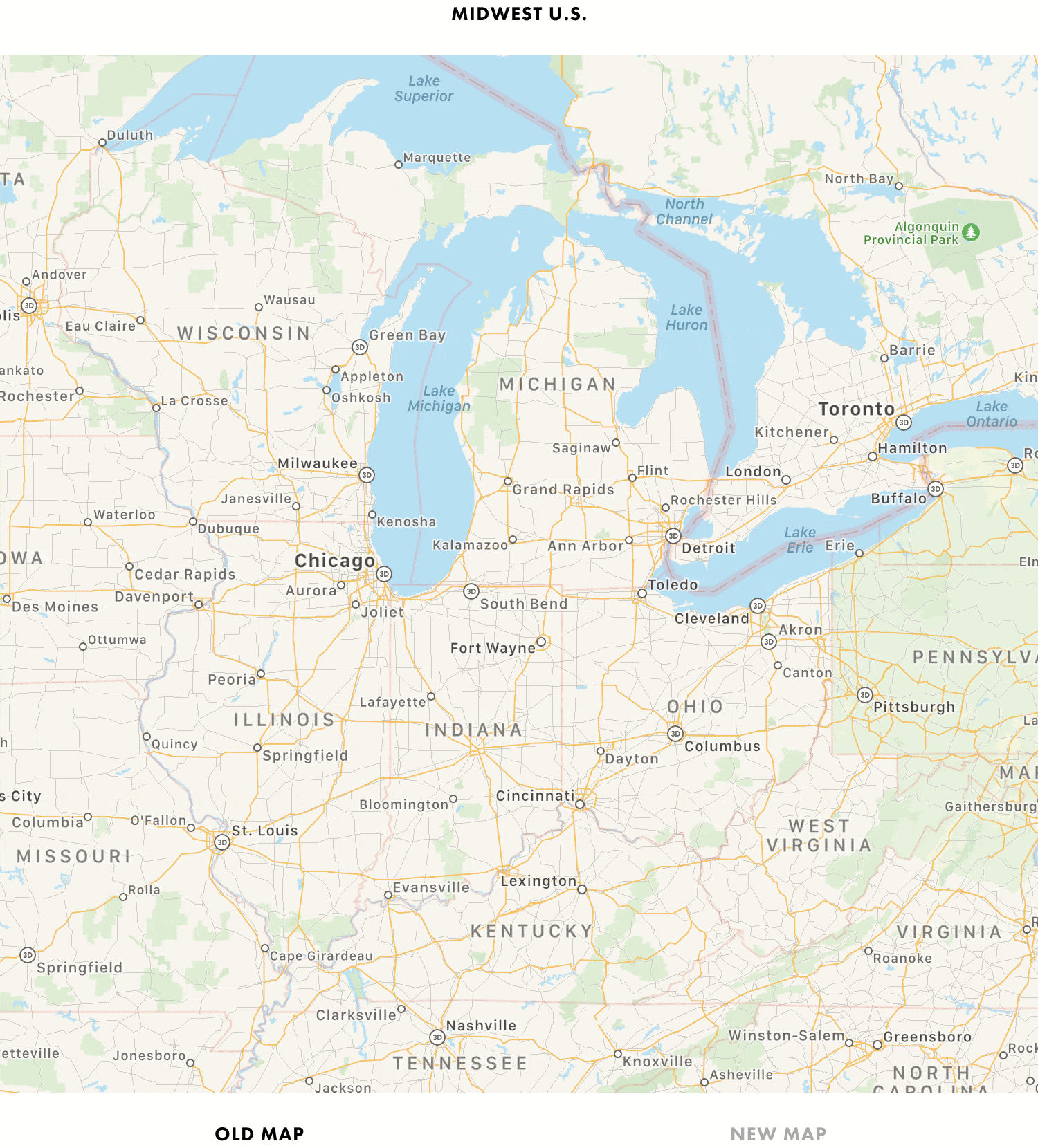 Apple’s New Map, Expansion #6: Parts of the Midwest & Western U.S.
