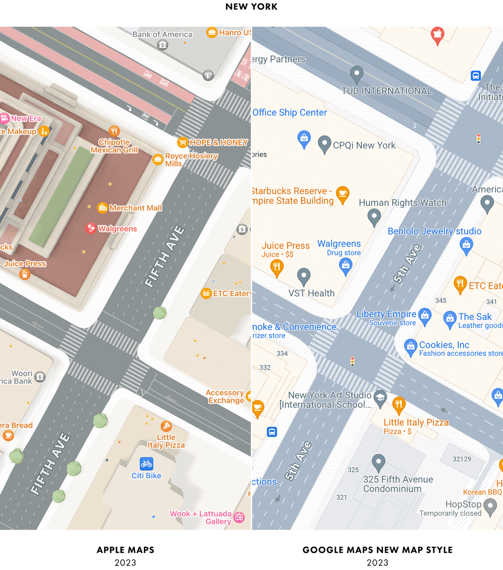 Google Maps Testing New Apple Maps-Inspired Map Style