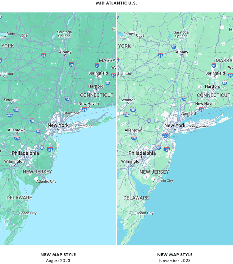 Google Maps Testing New Apple Maps-Inspired Map Style