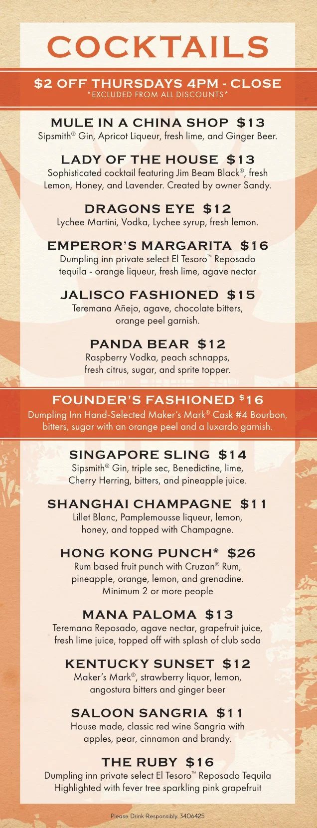 Dumpling Inn Menu — Dumpling Inn- Shanghai Saloon