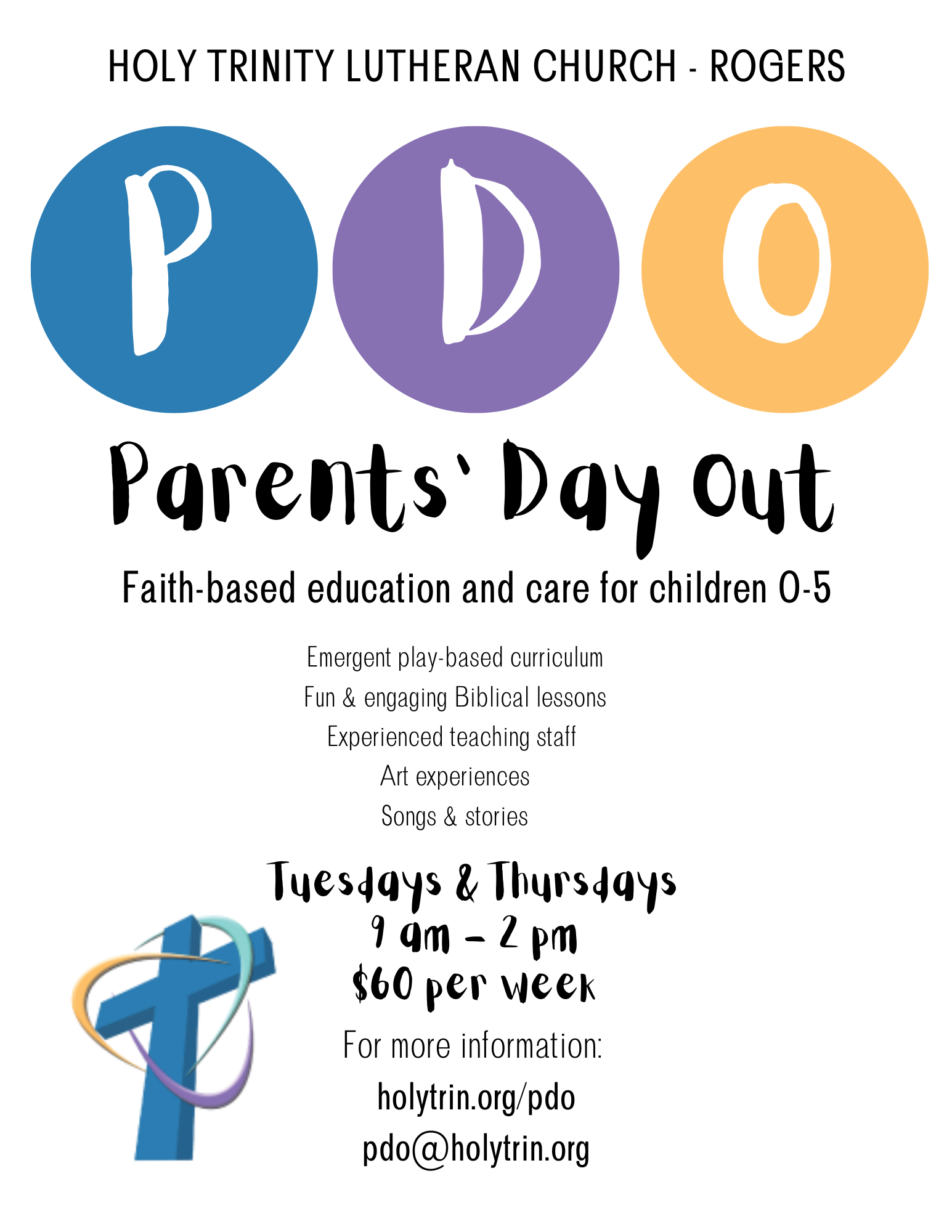 Parents' Day Out — Holy Trinity Lutheran Church