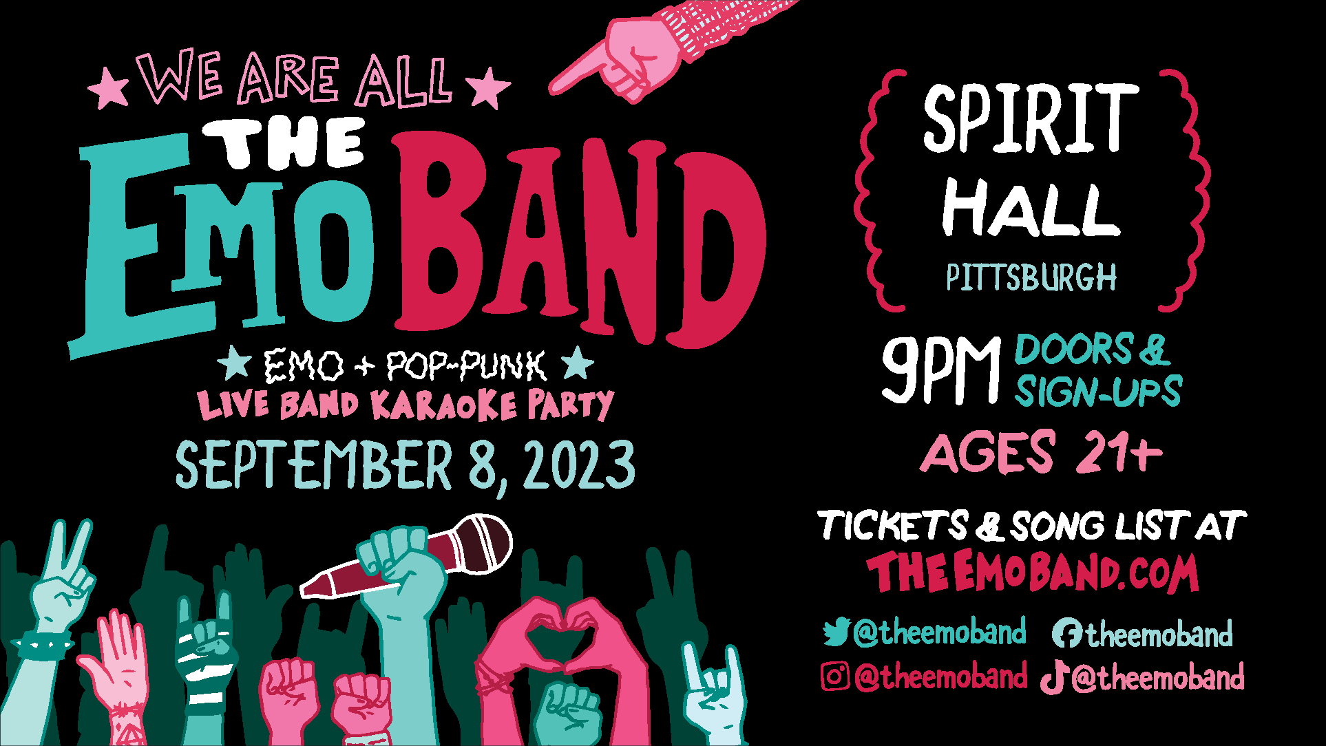 THE EMO BAND: Emo + Pop Punk Live Band Karaoke Party — Spirit