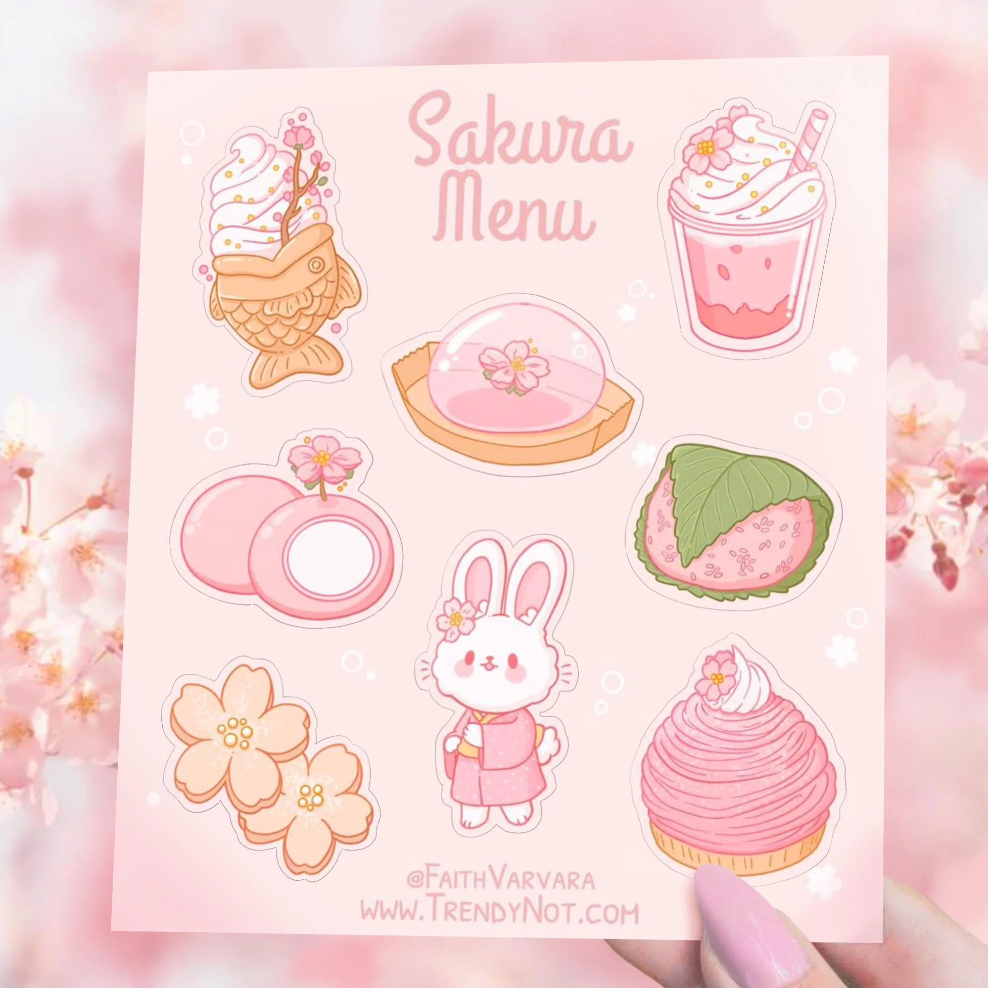 Art & Collectibles Drawing & Illustration Sticker Sakura Digital etna ...