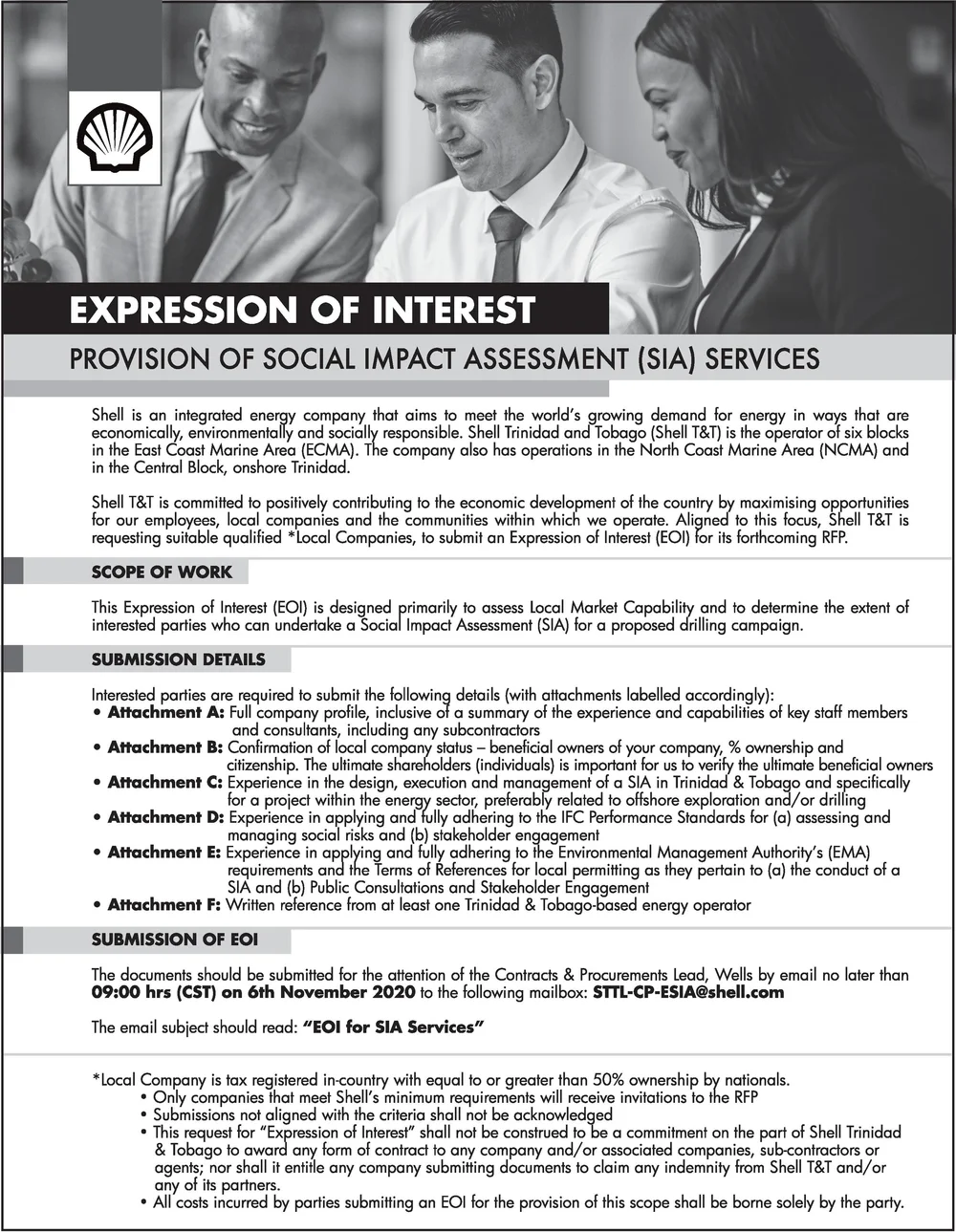Shell EOI: Social Impact Assessments Services — Energy Chamber of ...