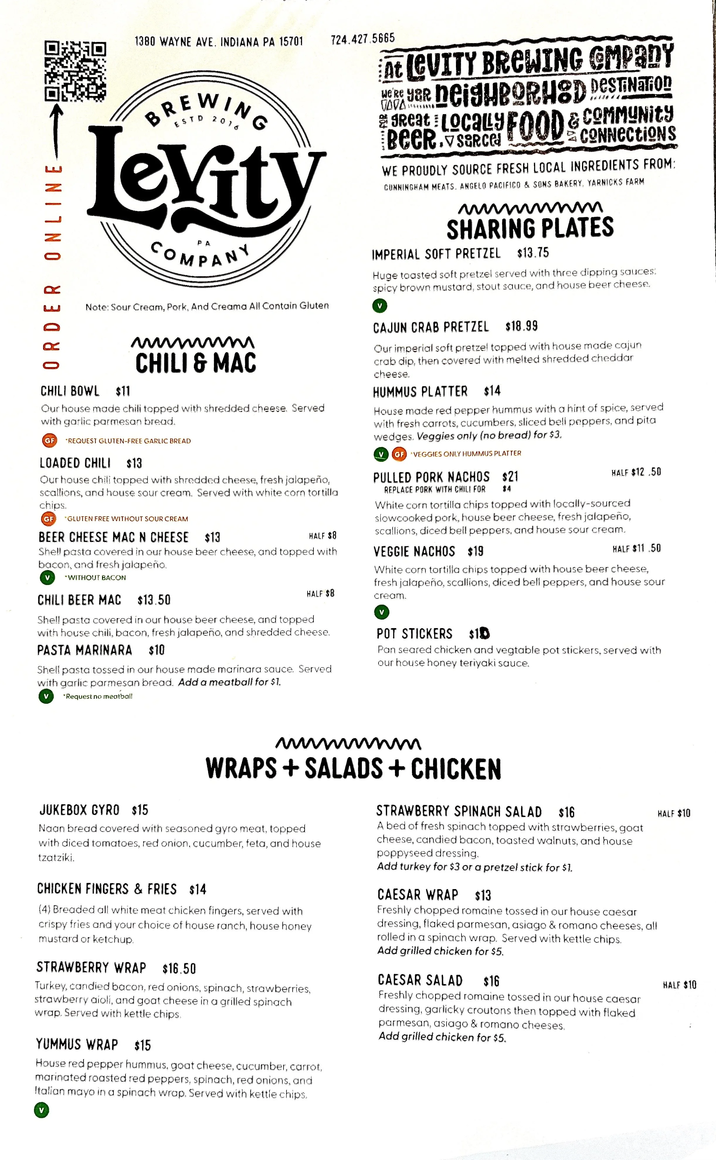 The Food — Levity Brewing Co.