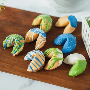 Colored Chocolate Decorated Fortune Cookies Recipe | Color Kitchen