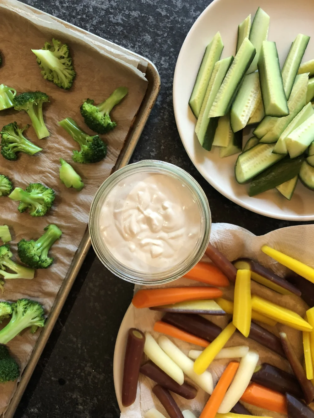 VEGETABLES AND VEGAN COCONUT TAHINI DIP — Cheer Industries