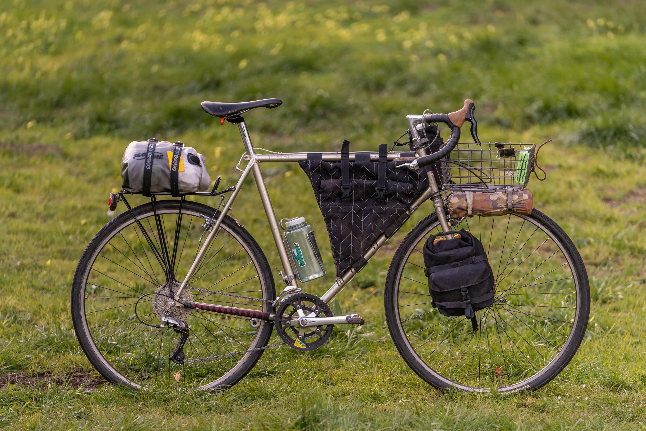 John Benett's Miyata 1000LT Touring Bike - Outer Shell Bike Bags