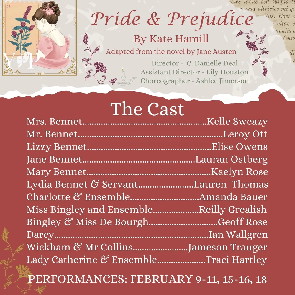 Pride and Prejudice: Cast List — Yorkshire Playhouse