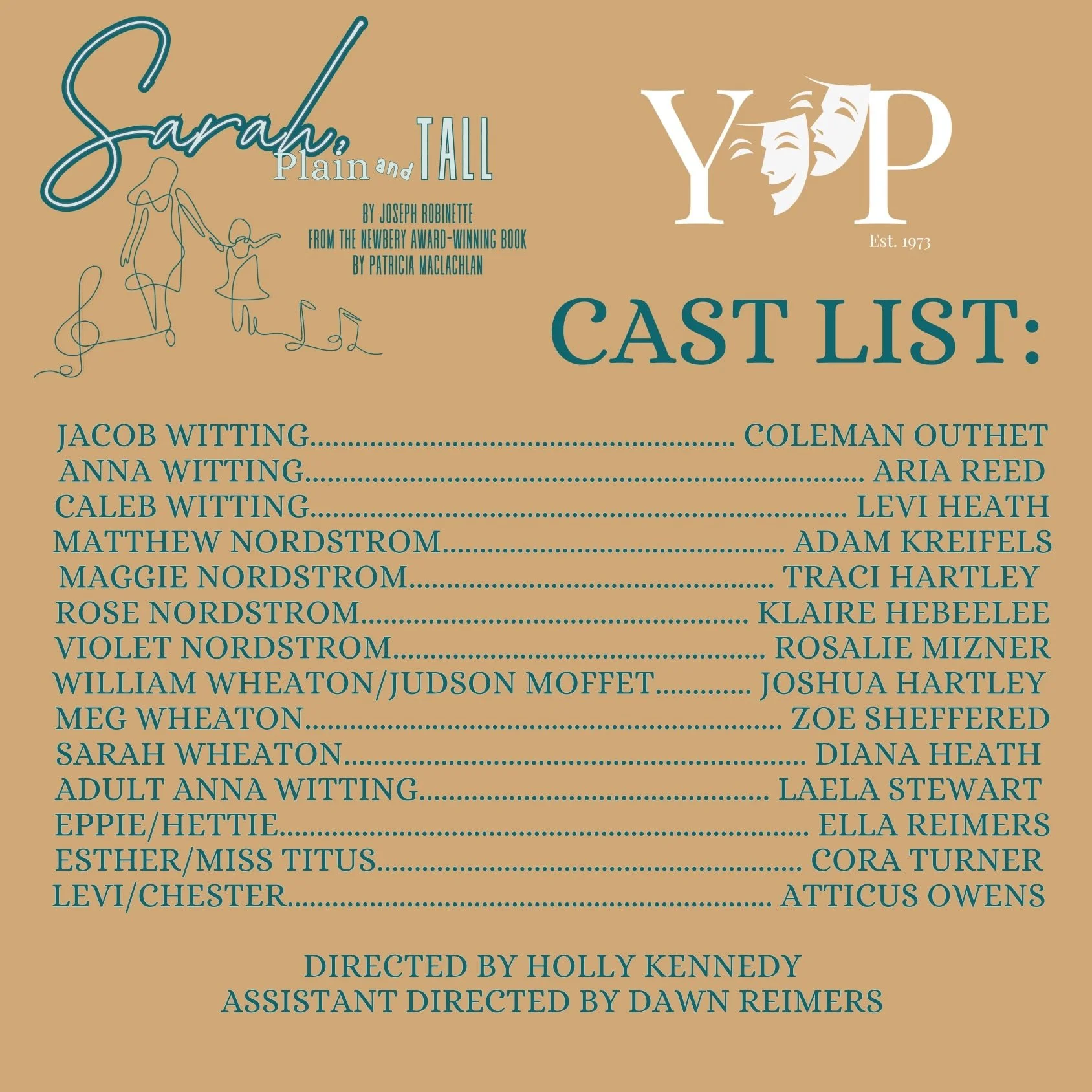 "Sarah, Plain and Tall" Cast List — Yorkshire Playhouse