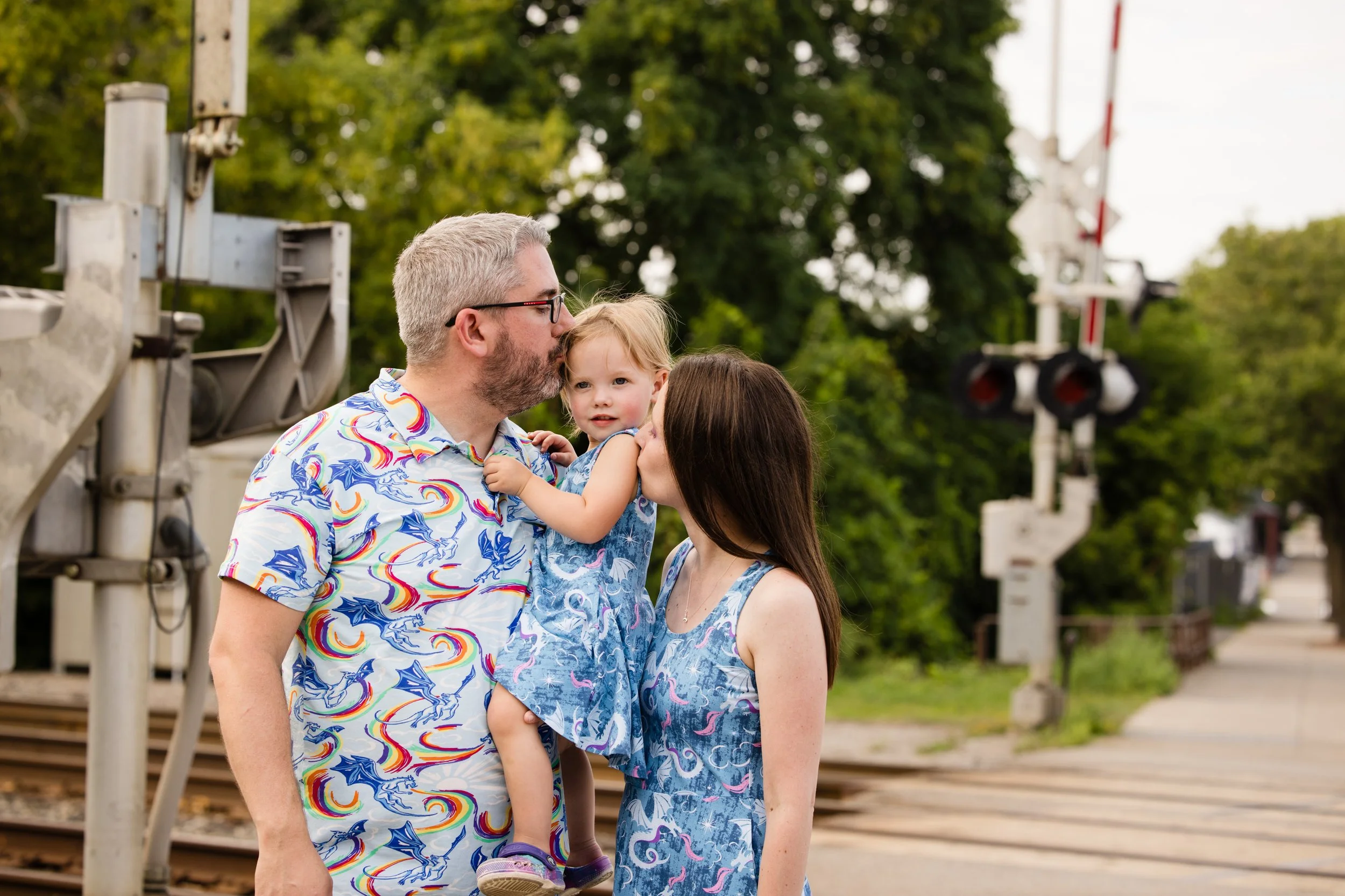Family Pictures for Train Lovers in Fairport NY — Lori and Erin Photography
