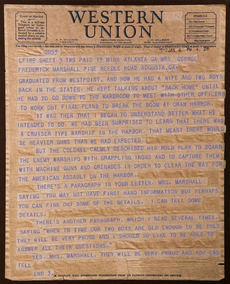 The Legacy Behind a War Telegram — The Conservation Center