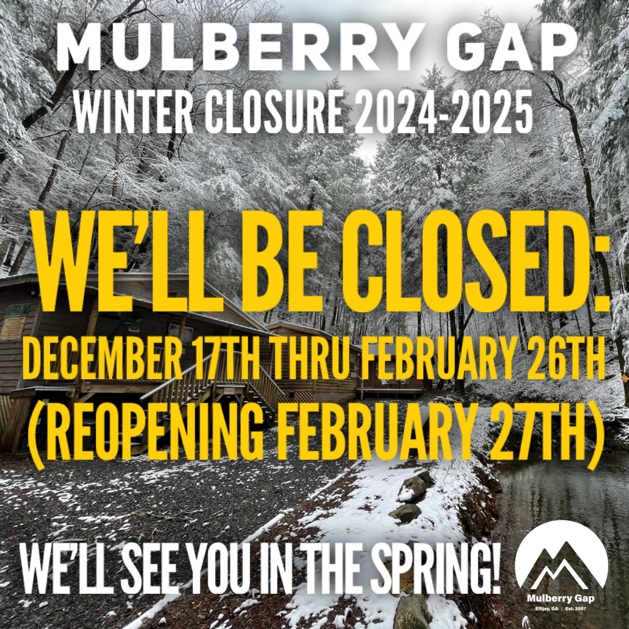 2024-2025 Winter Hibernation (Seasonal Closure) (part 2)