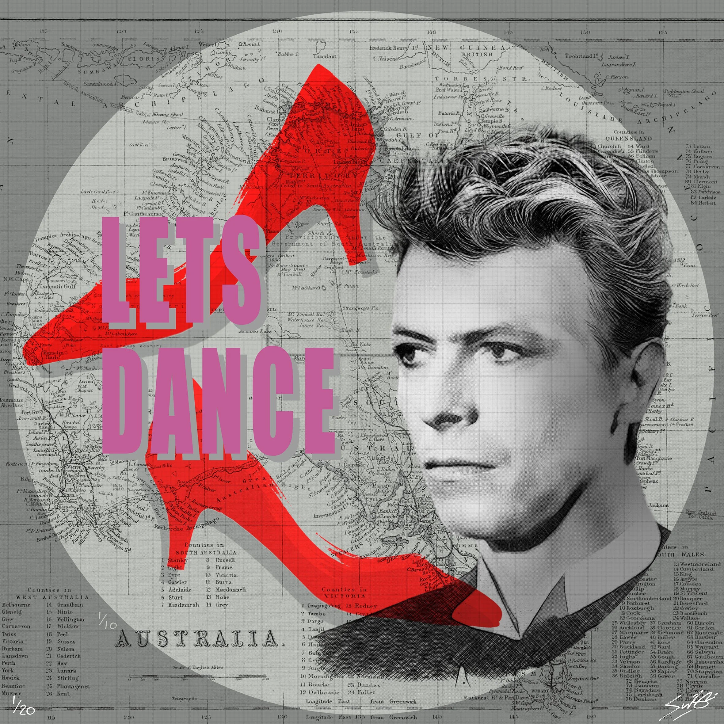 Louis Sidoli - Archive - "Let's Dance" David Bowie artwork by Louis ...