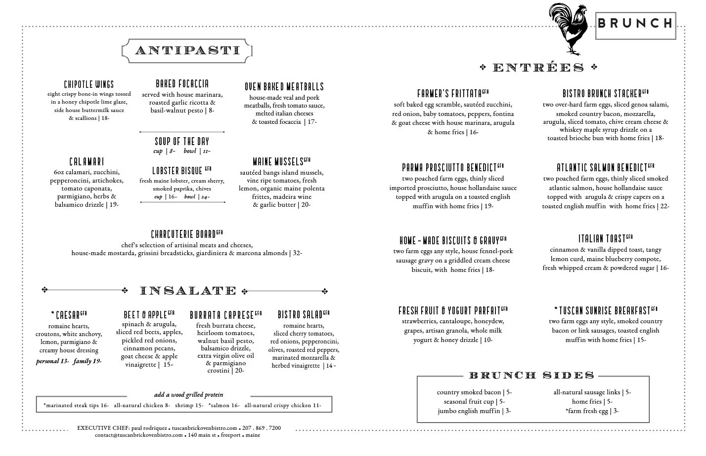 Brunch — Tuscan Brick Oven Bistro