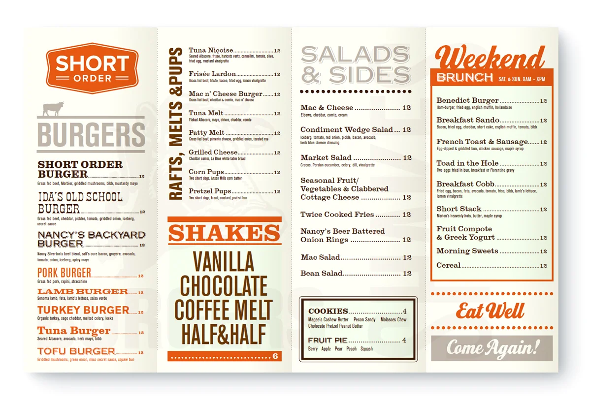 Short Order SARGENT CREATIVE Short Order SARGENT CREATIVE