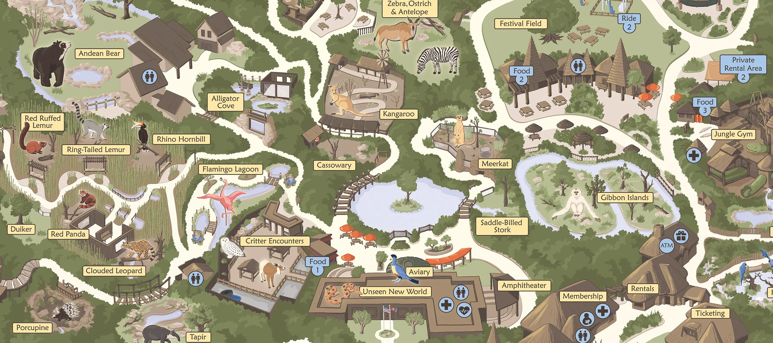 Making the Nashville Zoo Map — Carden Illustration