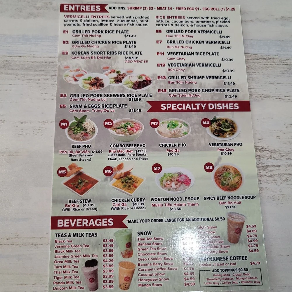 Menus & Price Board Signs — Cal Signs Inc.