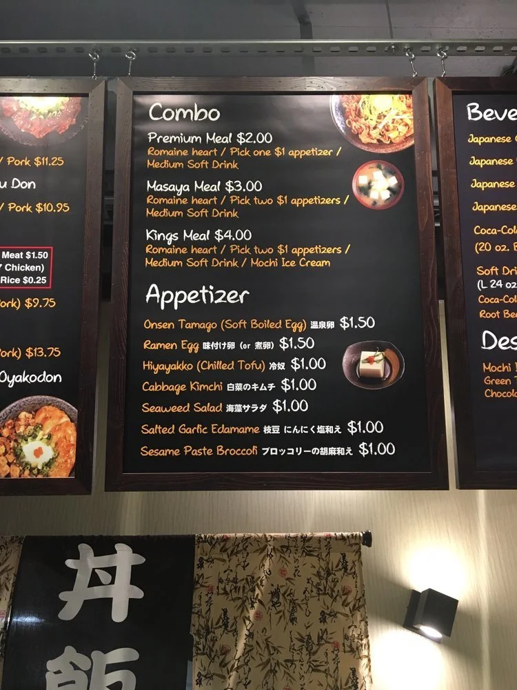 Menus & Price Board Signs — Cal Signs Inc.