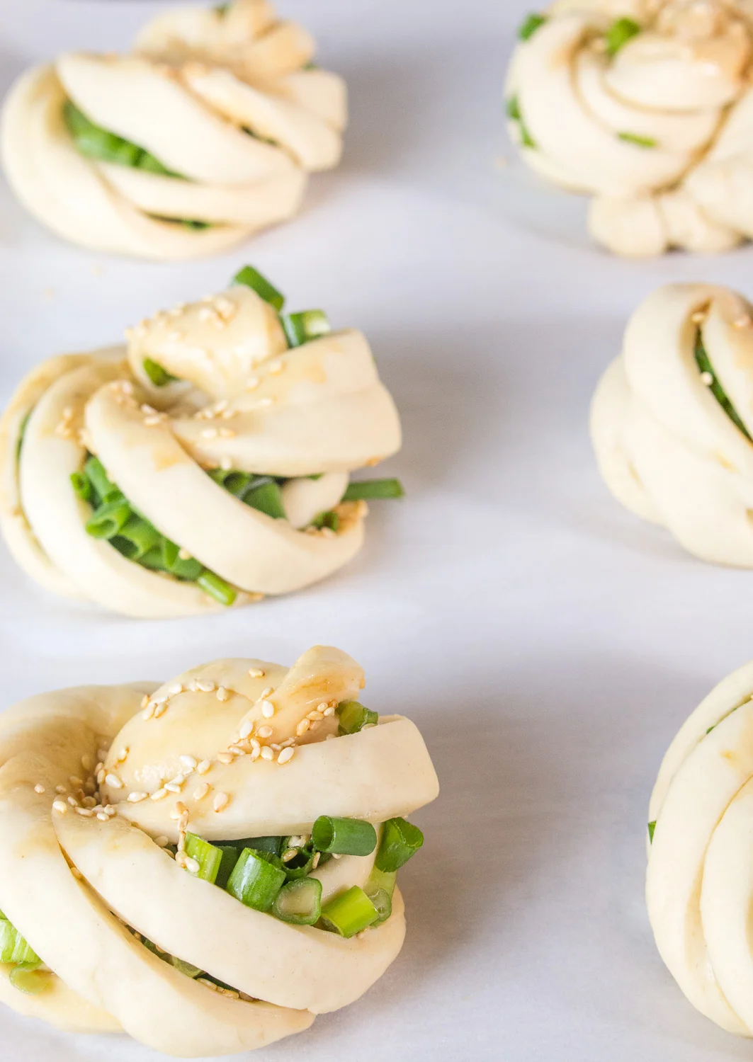 Baked Scallion and Sesame Seed Buns — knead. bake. cook.
