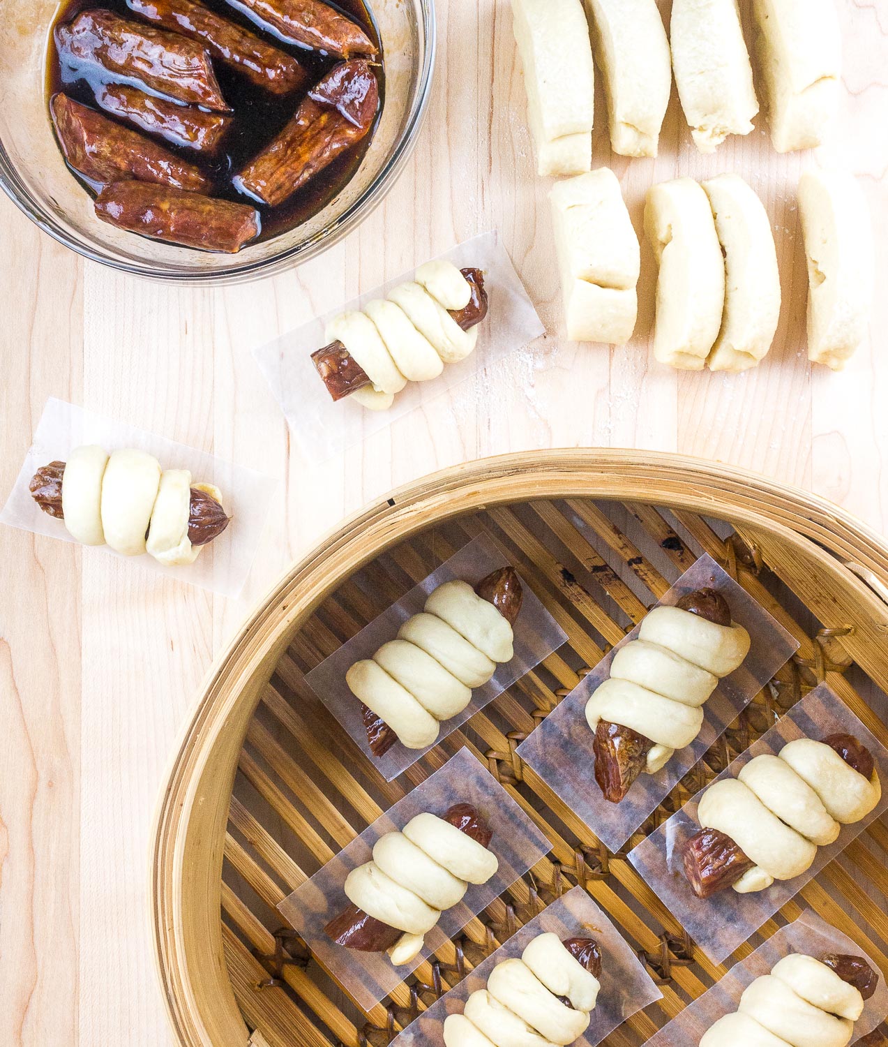 Lap Cheong Buns — knead. bake. cook.