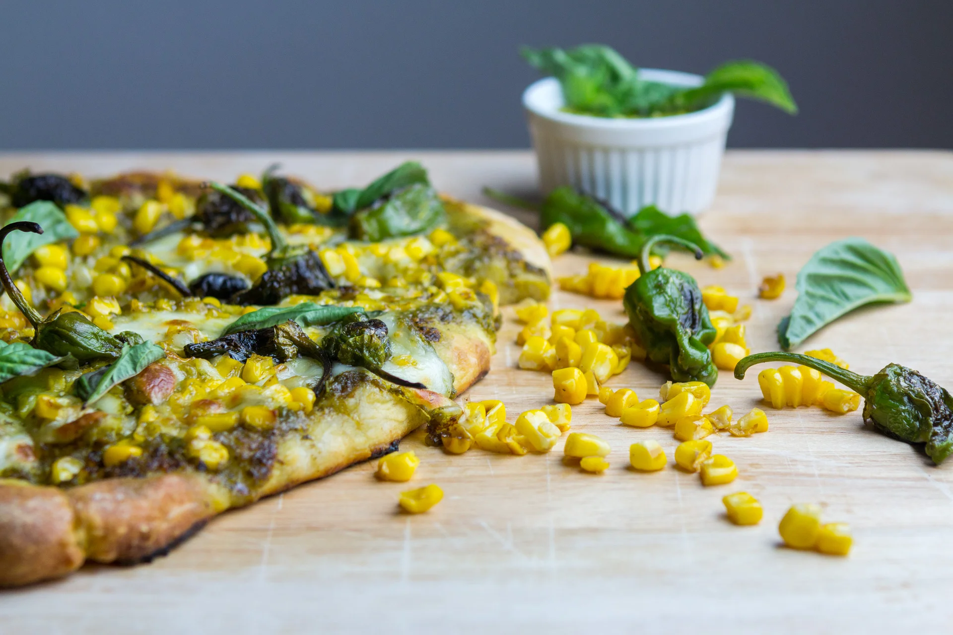 Roasted Corn and Shishito Pepper Pizza — knead. bake. cook.