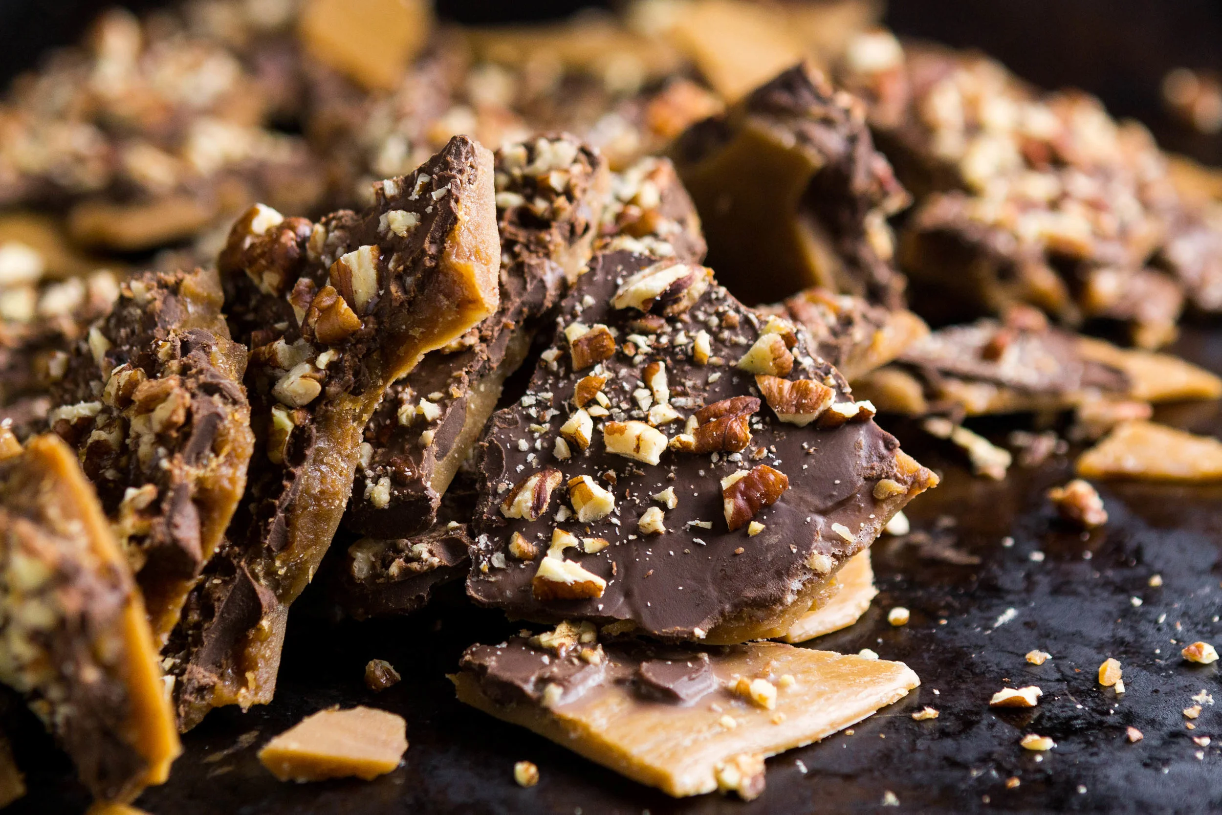 Pecan-Topped Toffee — knead. bake. cook.