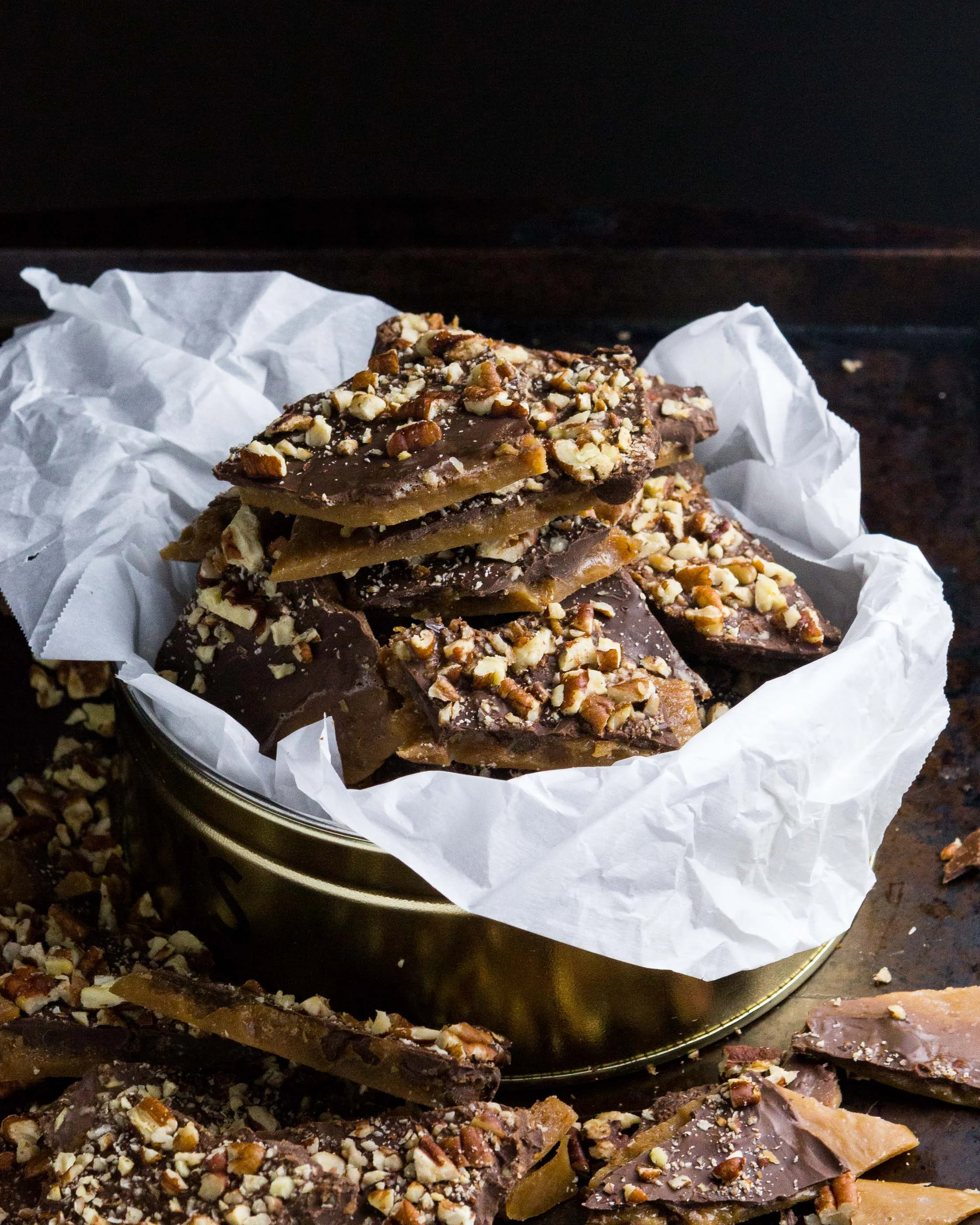 Pecan-Topped Toffee — knead. bake. cook.