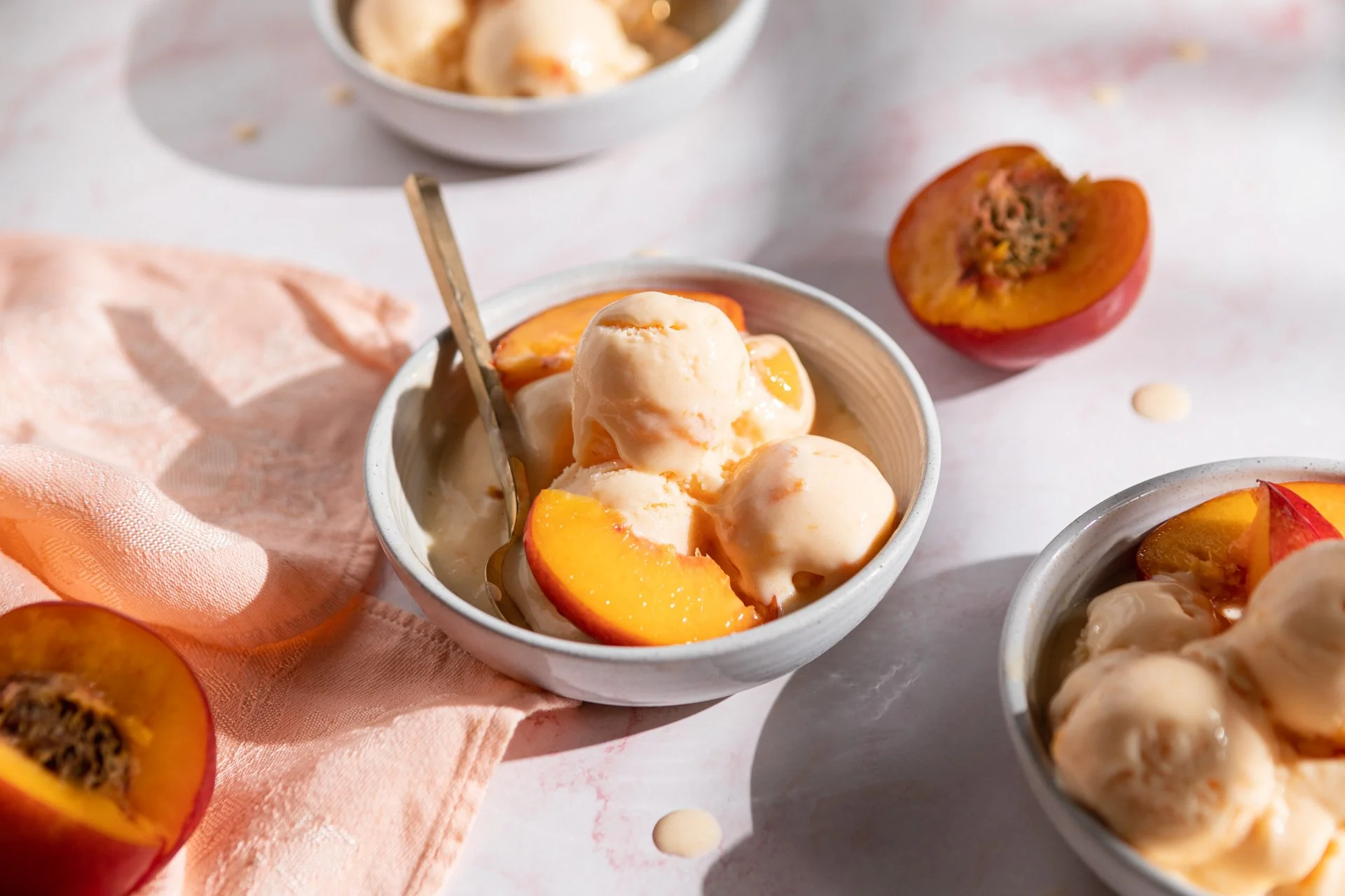 Nectarine Frozen Yogurt — knead. bake. cook.