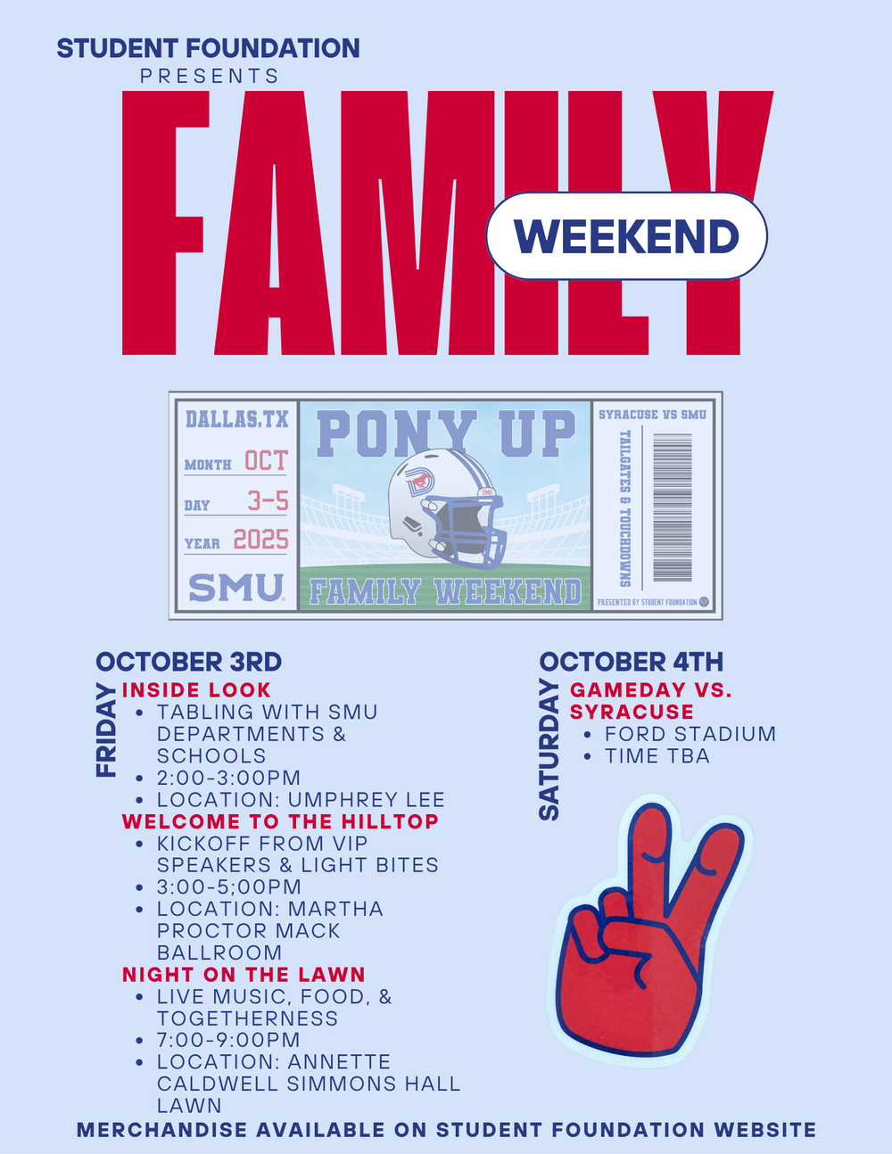 Family Weekend — STUDENT FOUNDATION at SMU