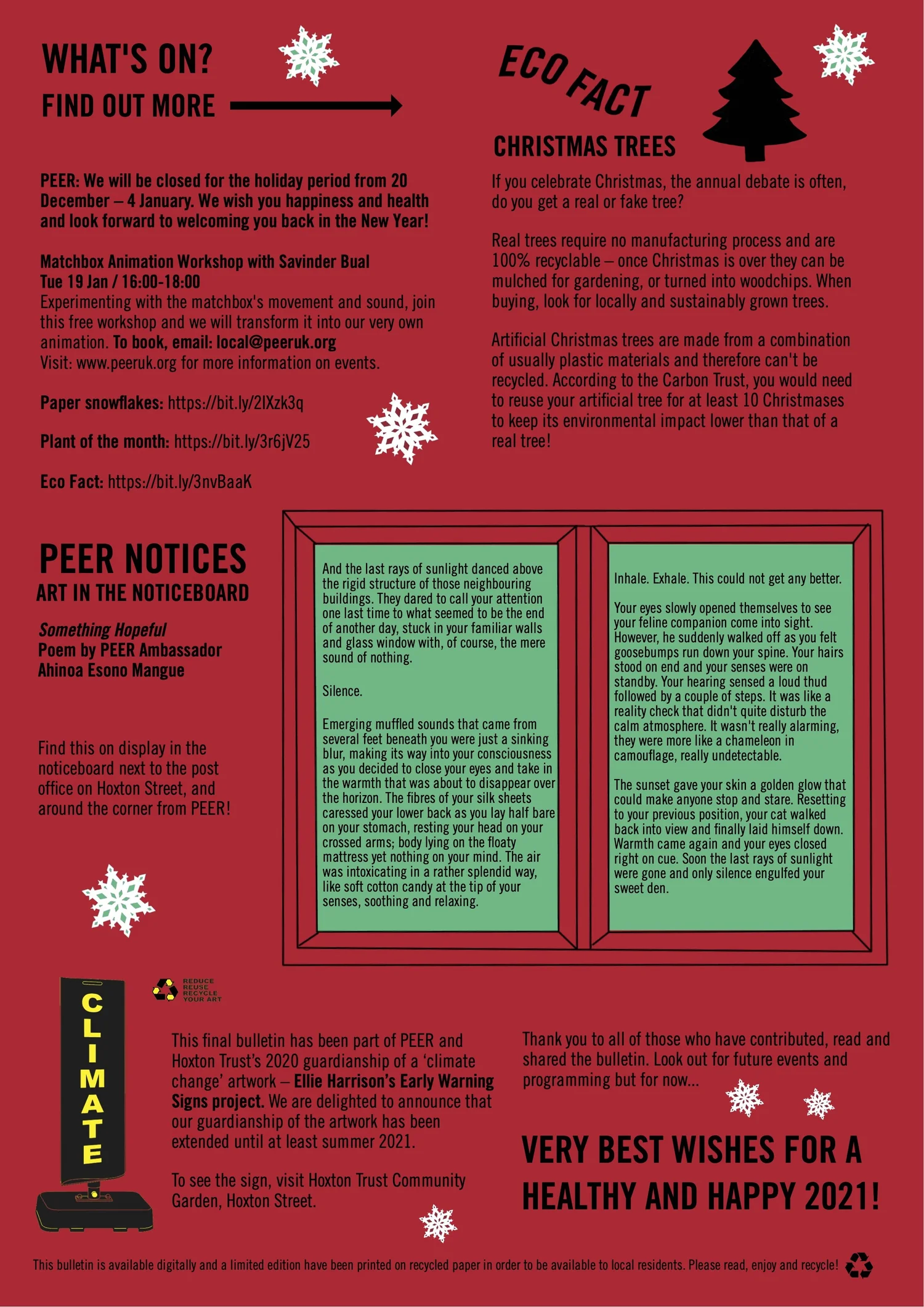 Early Warning Signs Bulletin — Peer Gallery