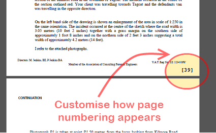 Paginate Documents — Bundledocs