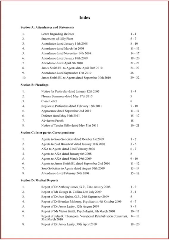 How to Create an Index for Legal Documents — Bundledocs