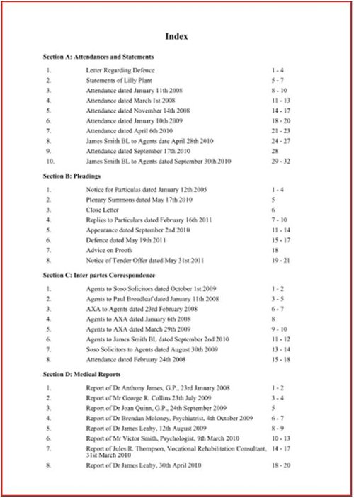 How to Create an Index for Legal Documents — Bundledocs