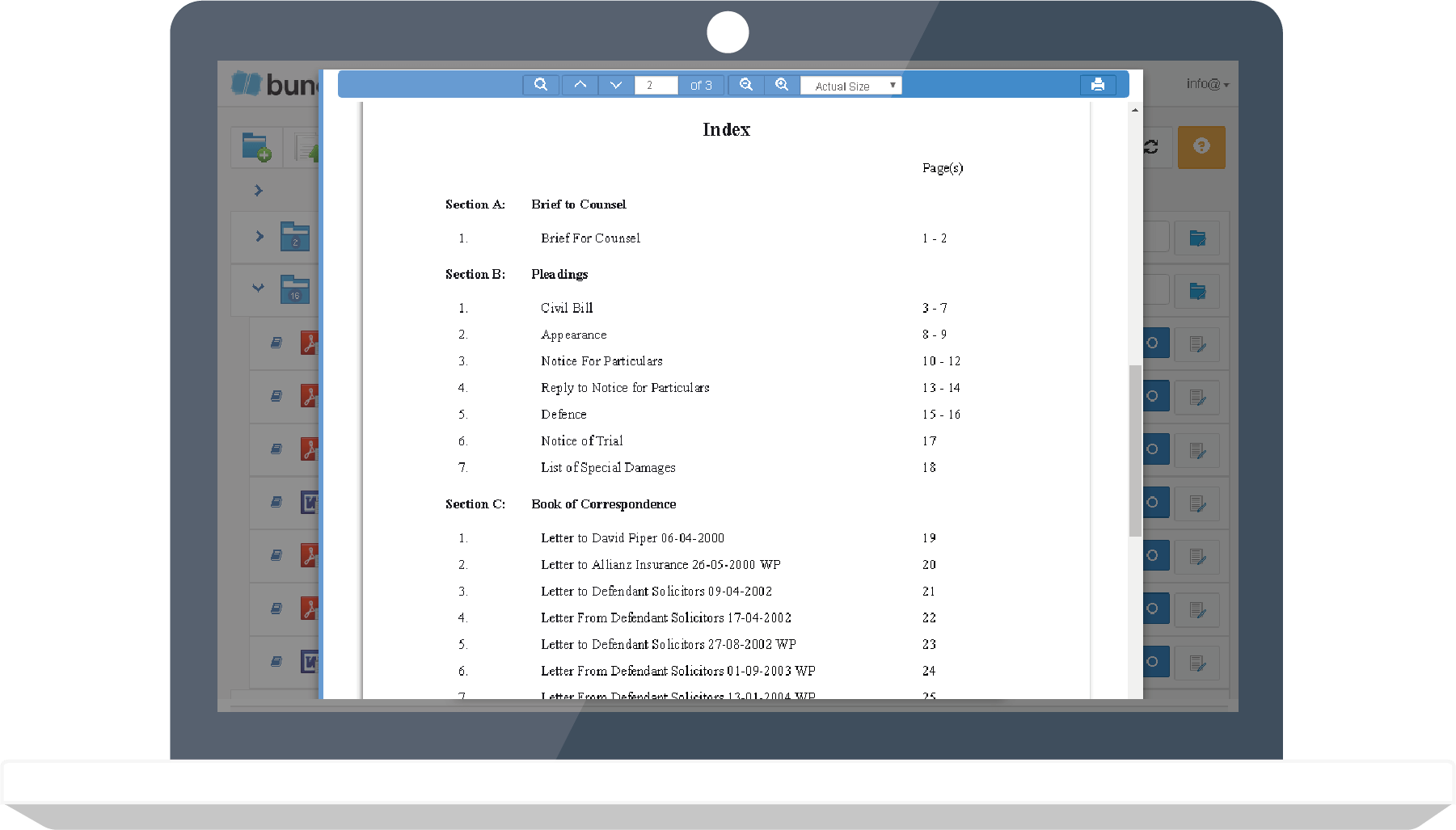 Bundledocs Features — Bundledocs