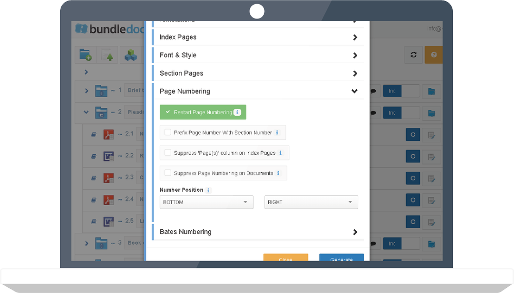 Paginate Documents — Bundledocs Paginate Documents — Bundledocs