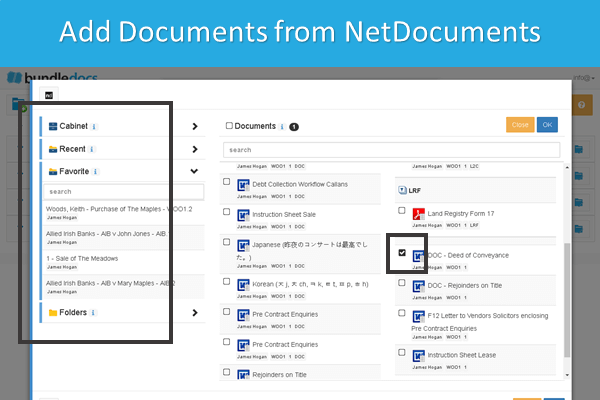 NetDocuments Binder Integration Partner — Bundledocs